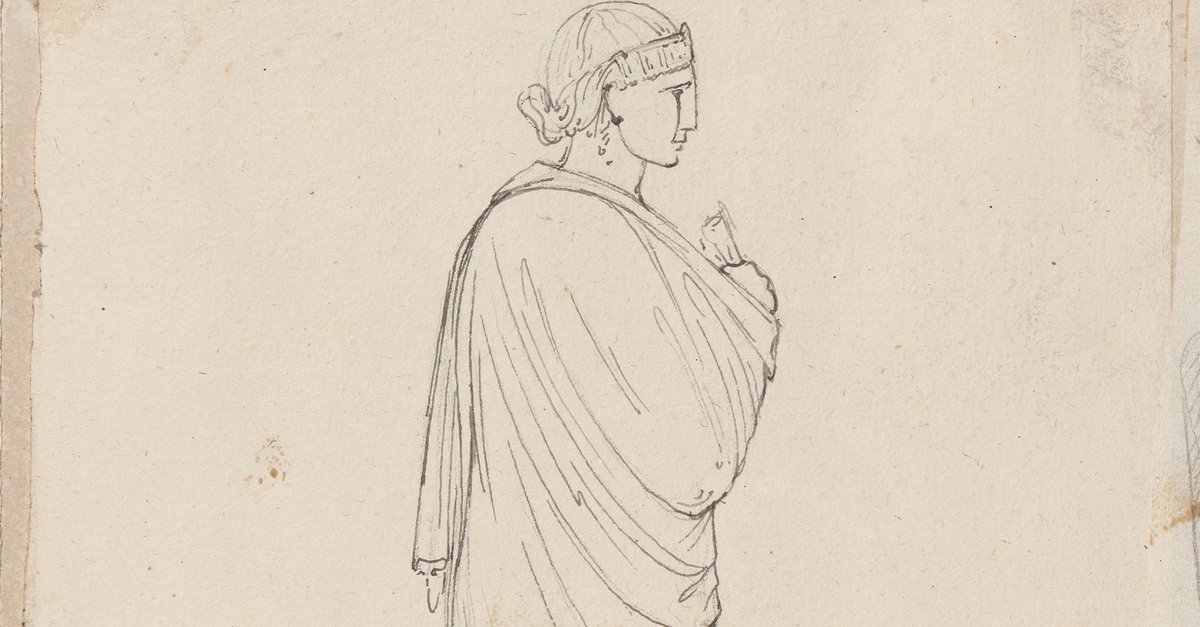 Female robed figure in profile from the Giustiniani Collection